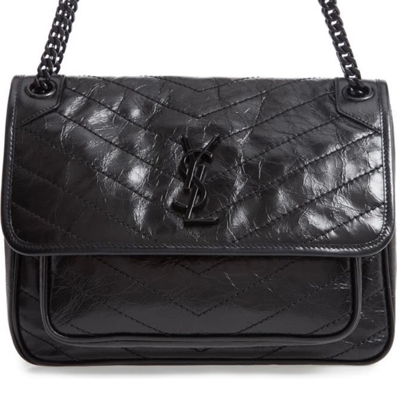 Yves Saint Laurent | Bags | Ysl Nikki Medium Shiny Calfskin Soft And ...